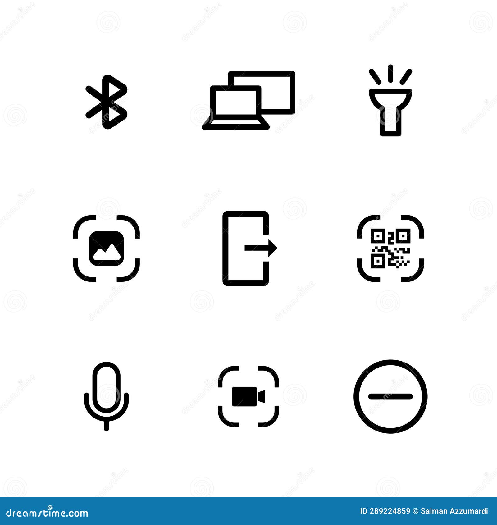 Set of Interface Black and White Icons for Web and Mobile. Simple but ...