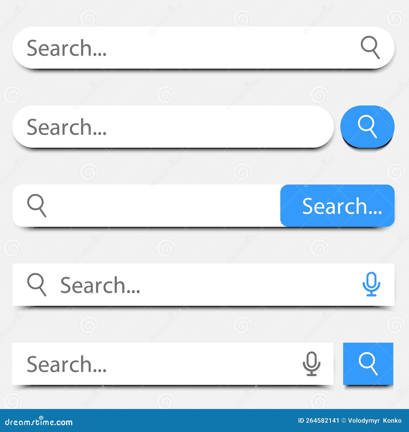 A Set of Internet Search Panels. Information Search System Stock Vector ...