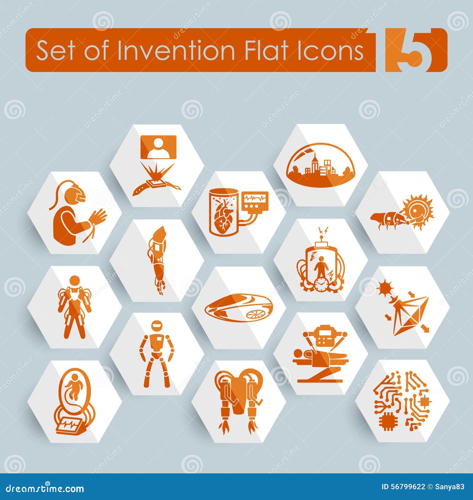 Set of invention icons stock vector. Illustration of element - 56799622