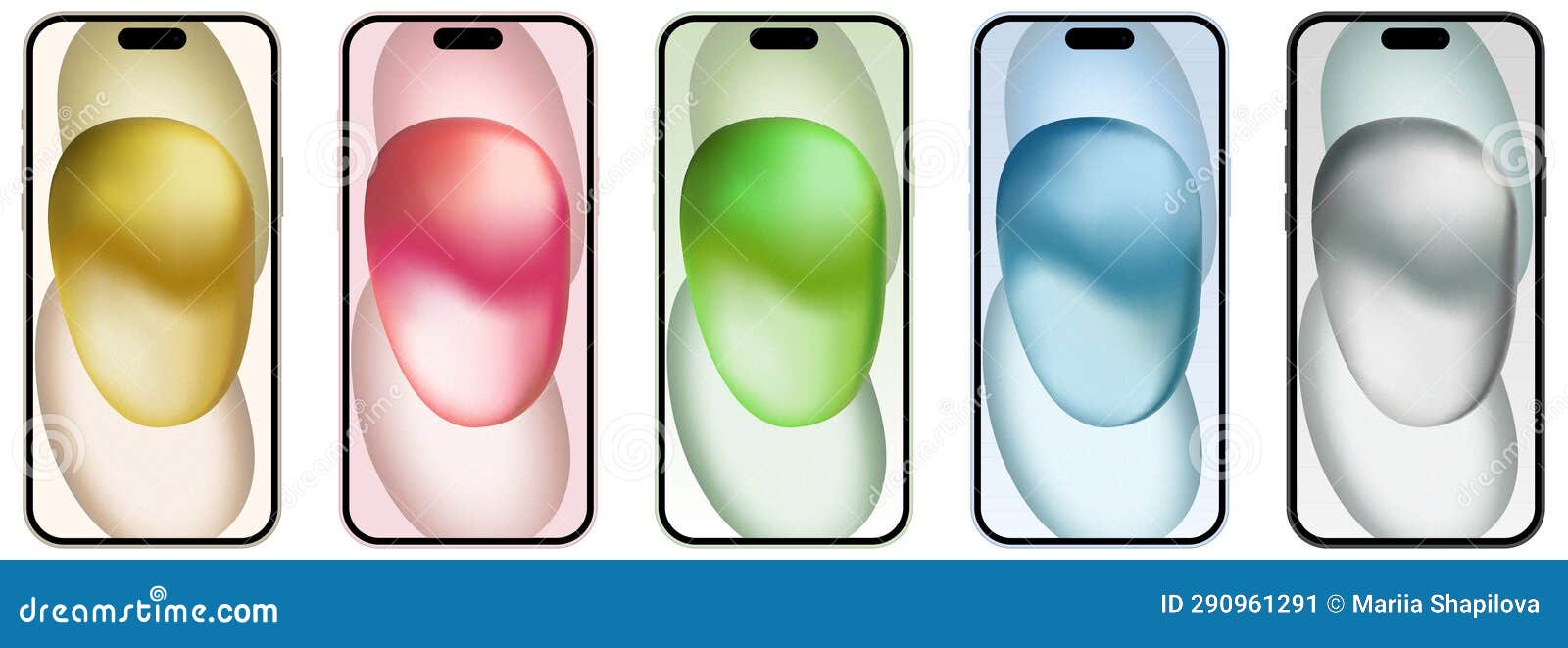Set of iPhone 15 Plus editorial photo. Illustration of black - 290961291
