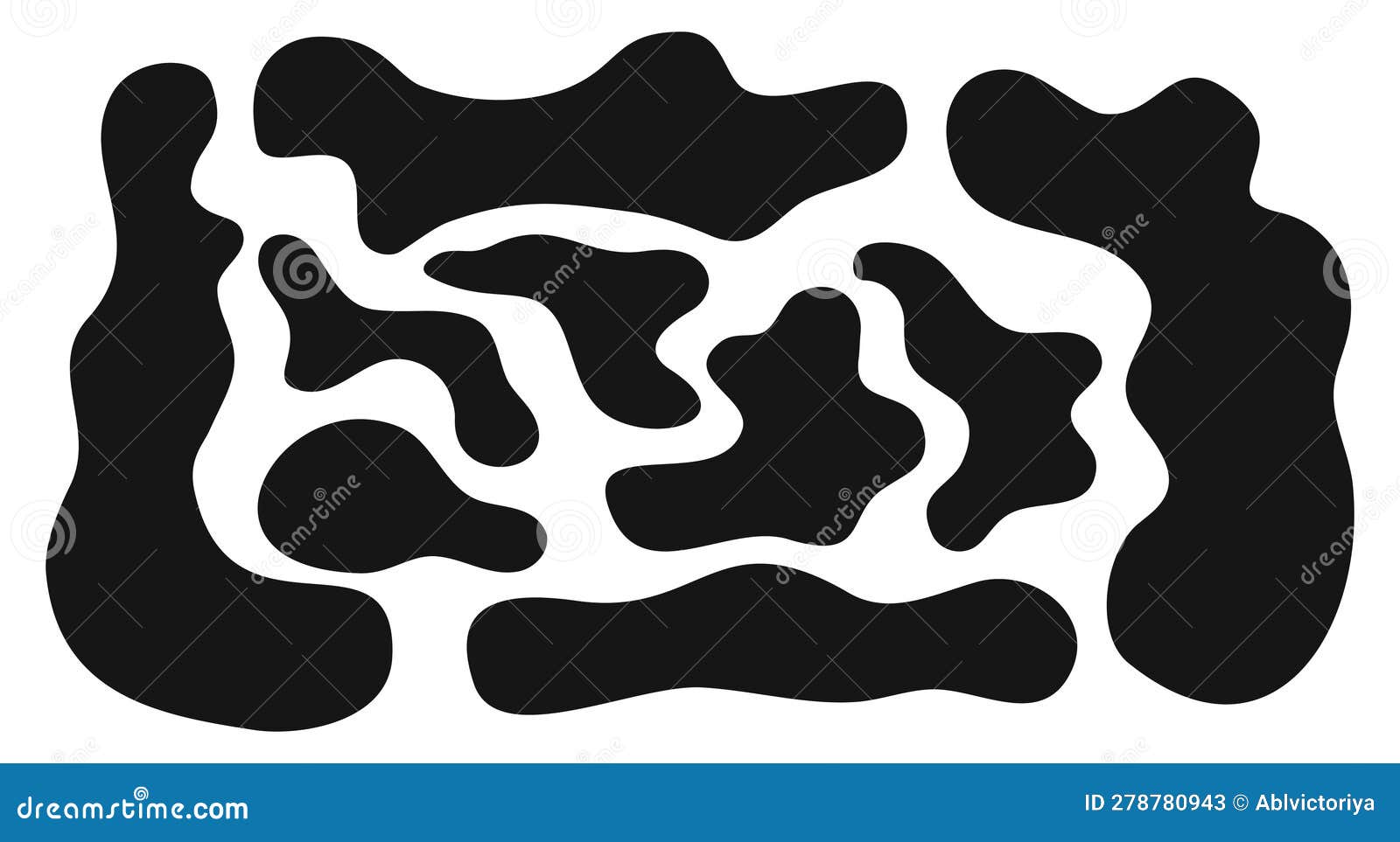 Set of Irregular Shapes, Organic Blobs, Liquid Spots, Fluid Splodges ...