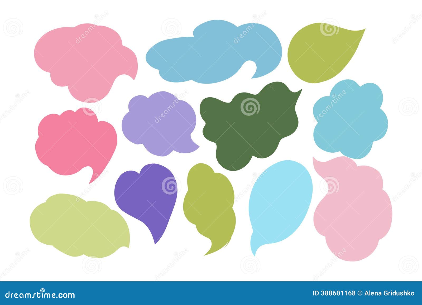 Blob Shapes Vector Set. Organic Abstract Splodge Elemets Monochrome ...