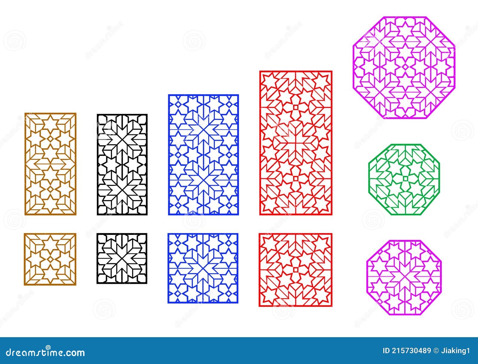 Islamic Window Shape With Color Mashrabiya Pattern. Arabic Door Frame ...