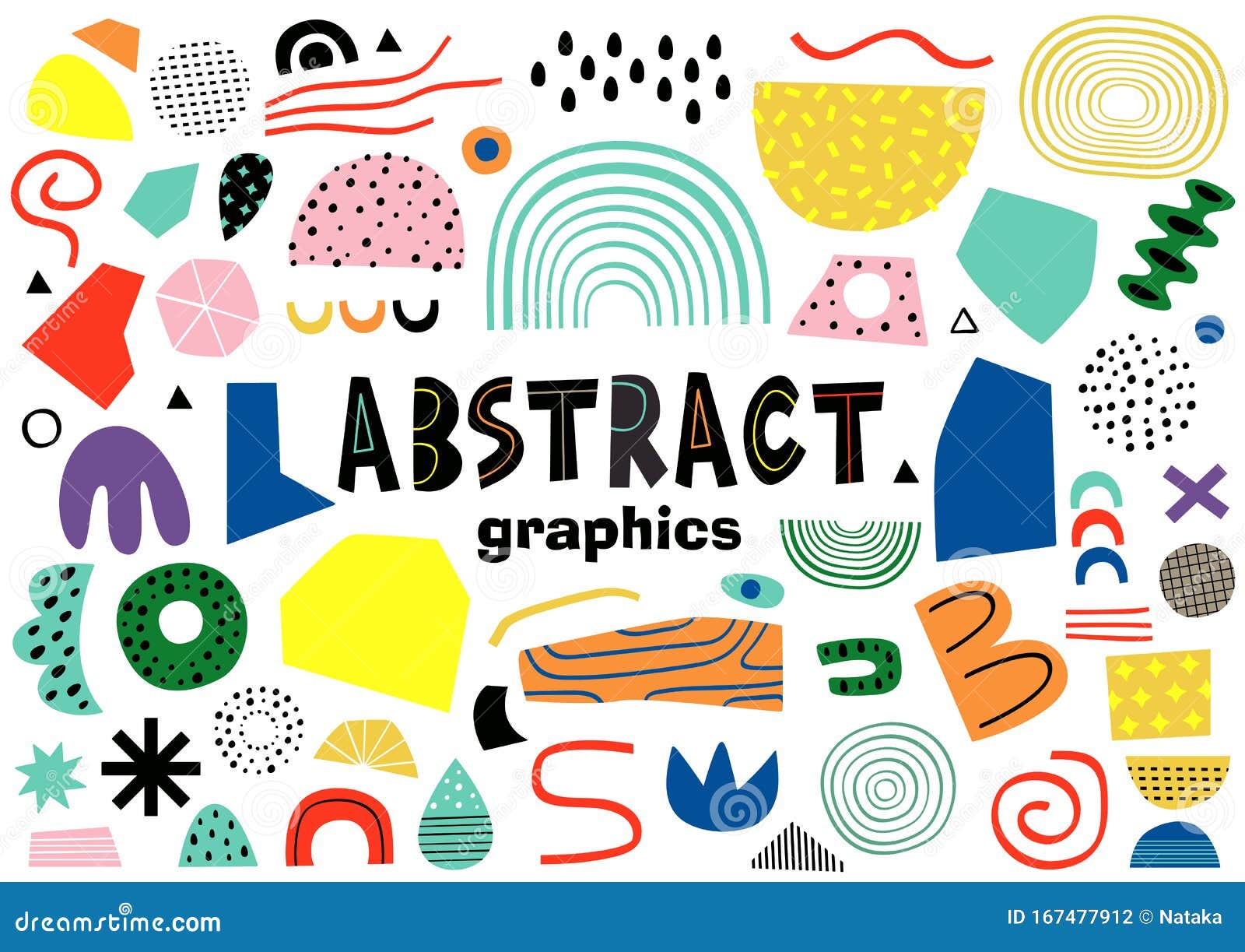 Set of Isolated Abstract Elements Stock Vector - Illustration of decor ...