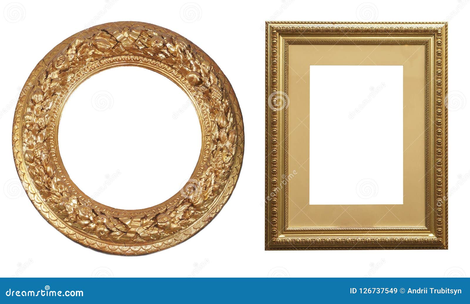 Set of Isolated Art Empty Frames Stock Image - Image of antique, frame ...