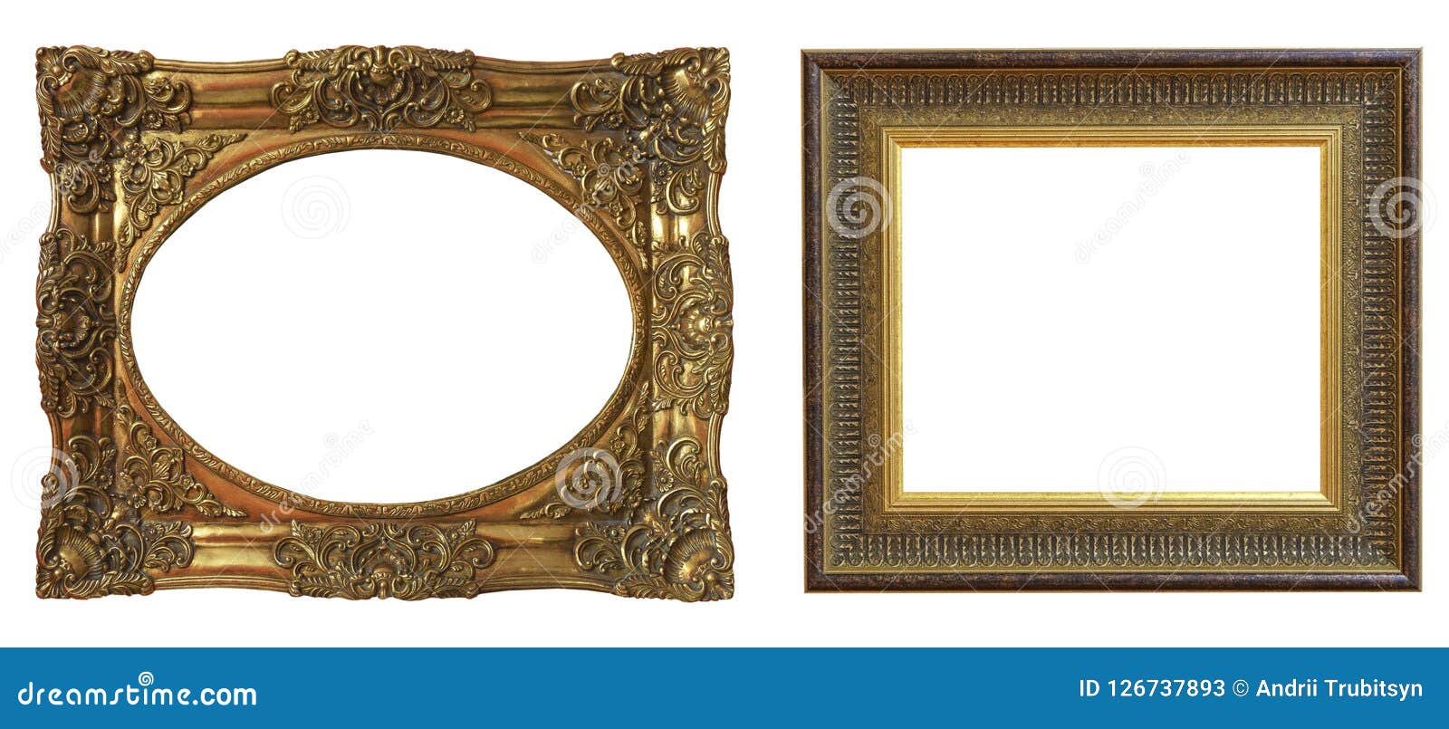 Set of Isolated Art Empty Frames Stock Image - Image of rectangle ...