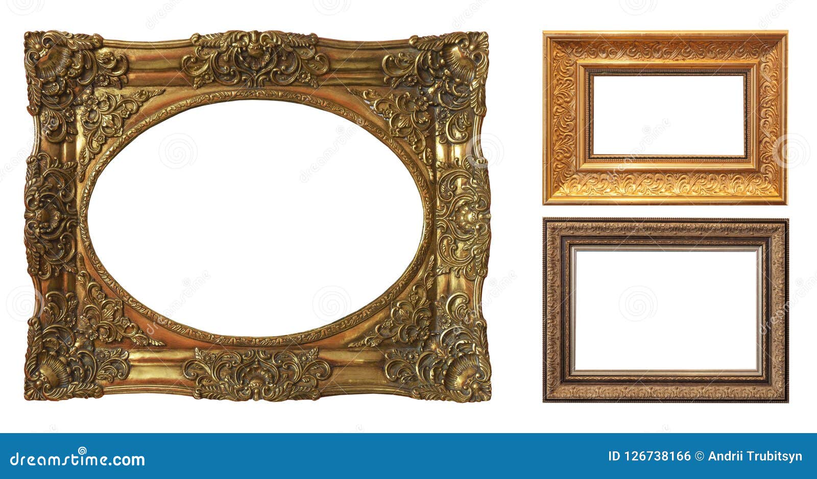 Set of Isolated Art Empty Frames Stock Photo - Image of frames ...