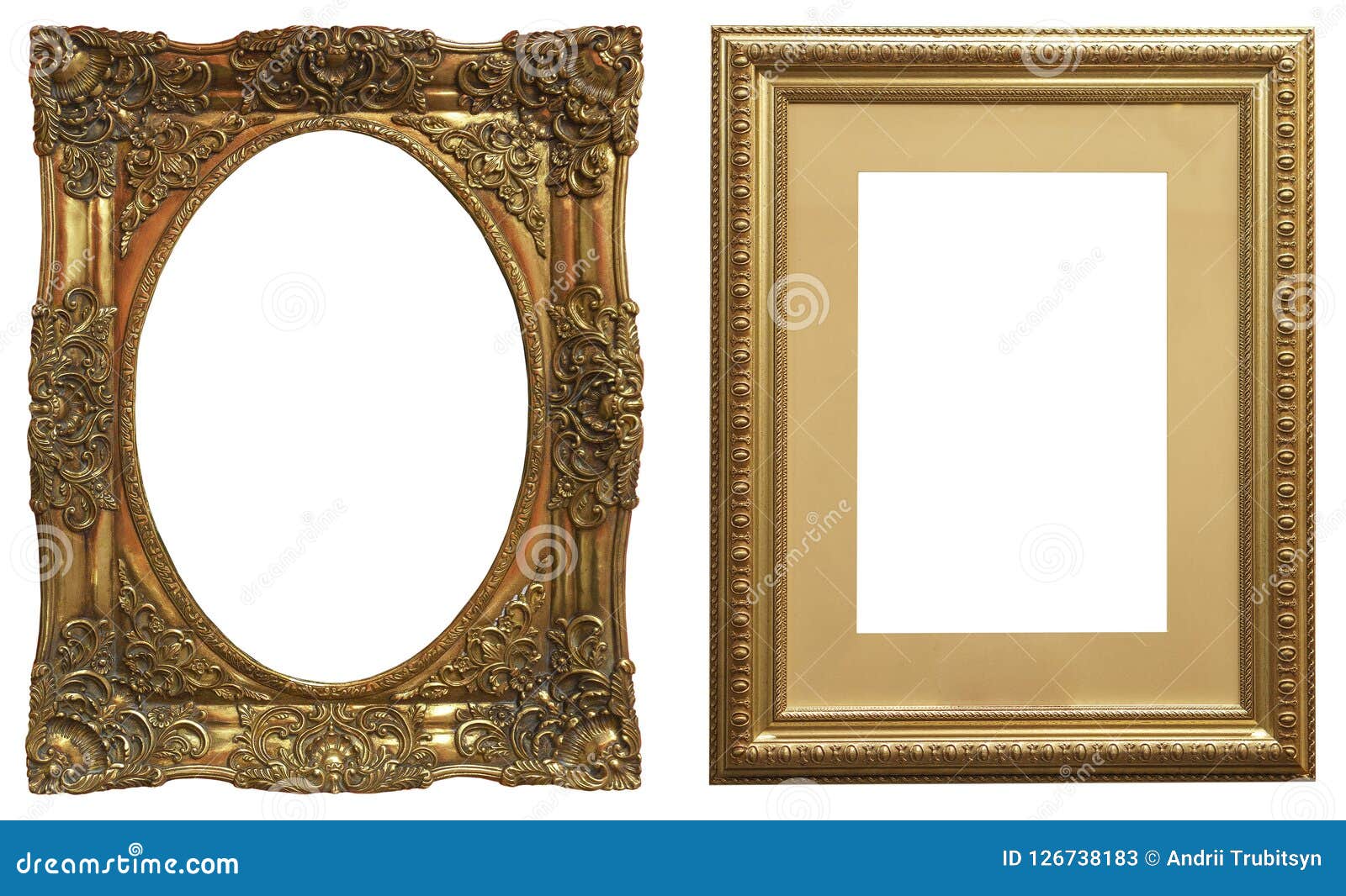 Set of Isolated Art Empty Frames Stock Image - Image of decorative ...