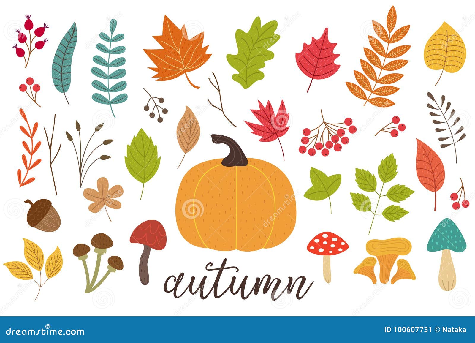 Isolated Autumn Things: Girl With A Wreath Of Leaves Stock Photography ...