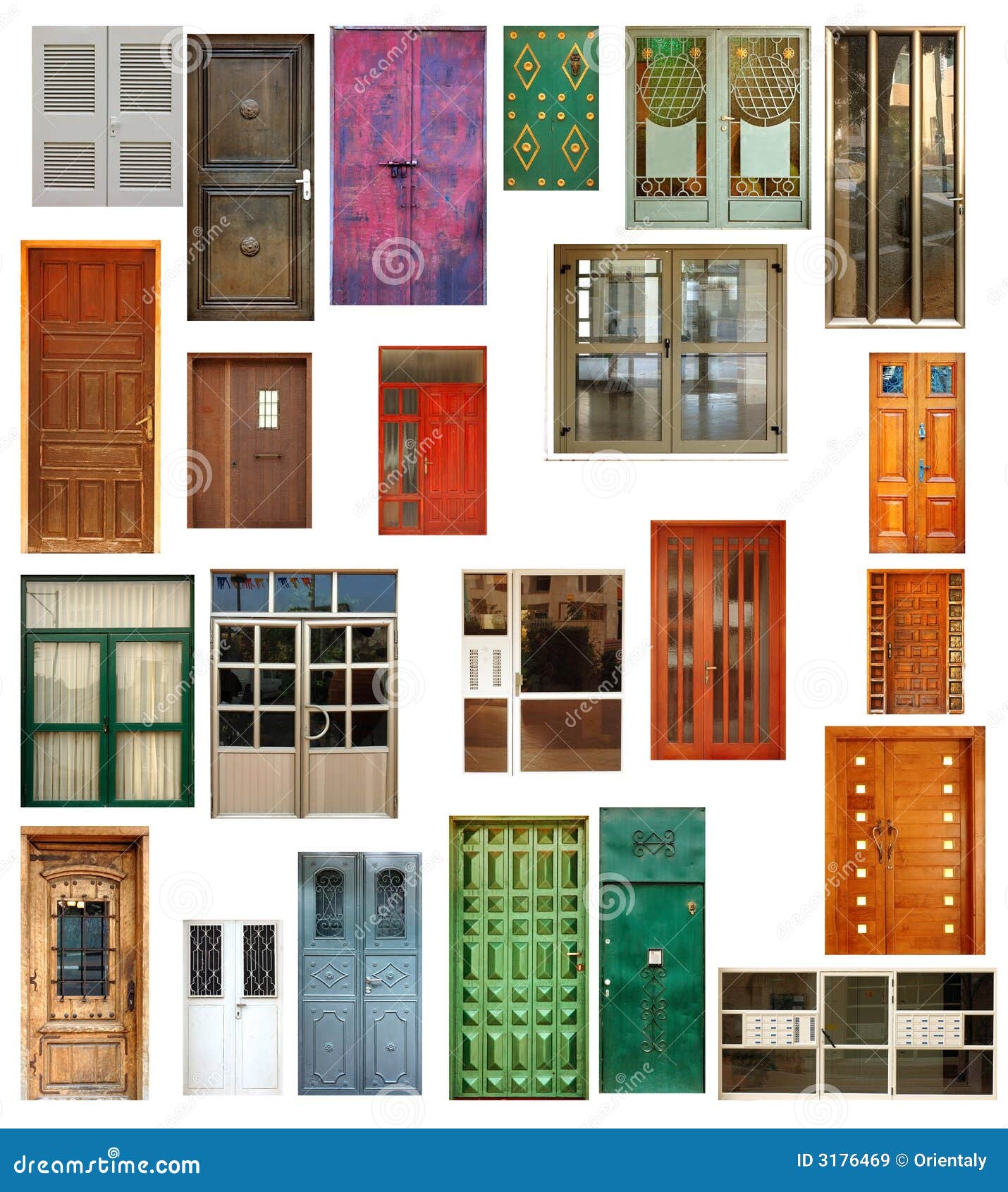 Set of isolated doors stock image. Image of classical - 3176469