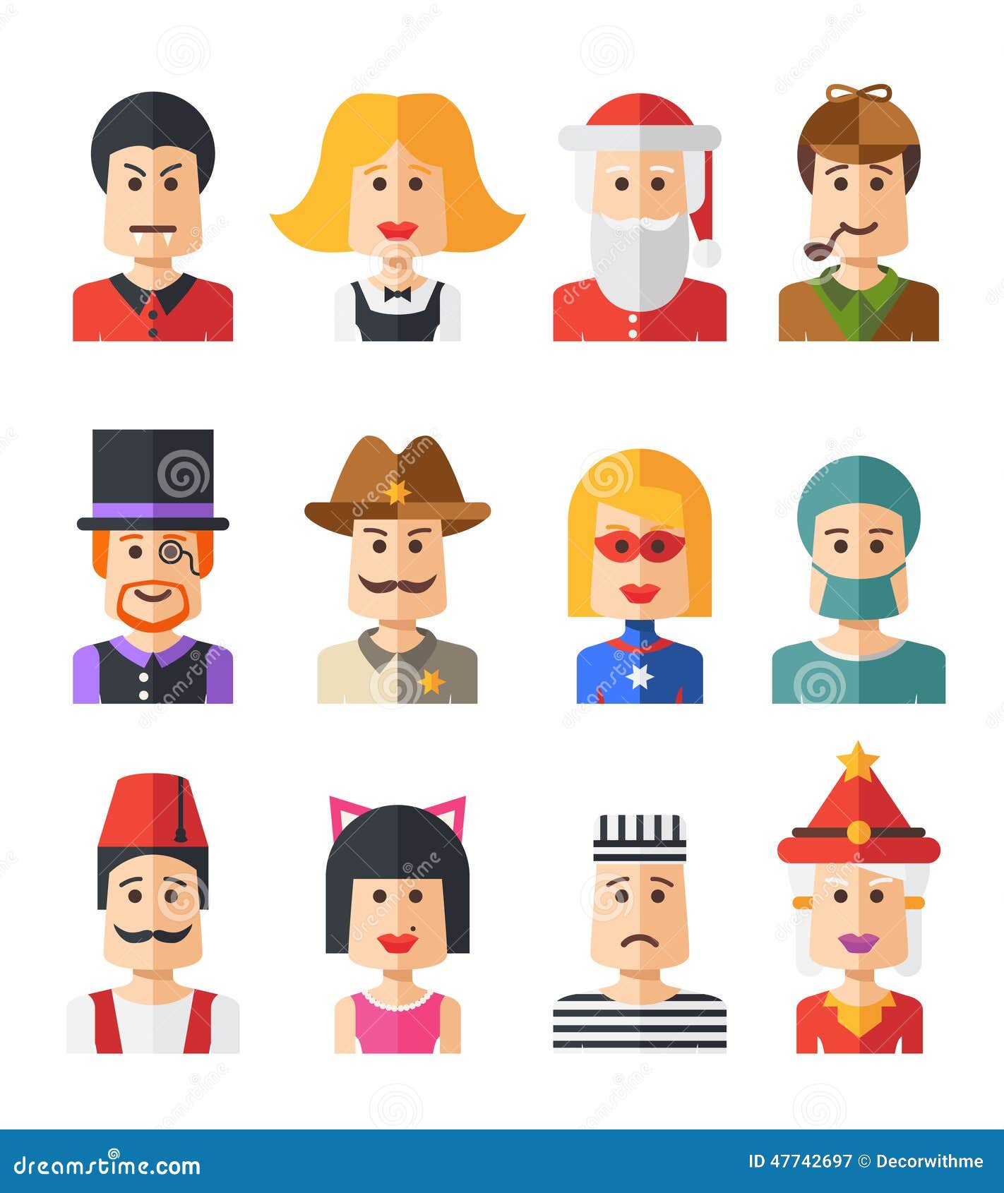 Set of Isolated Flat Design People Icon Avatars Stock Vector ...