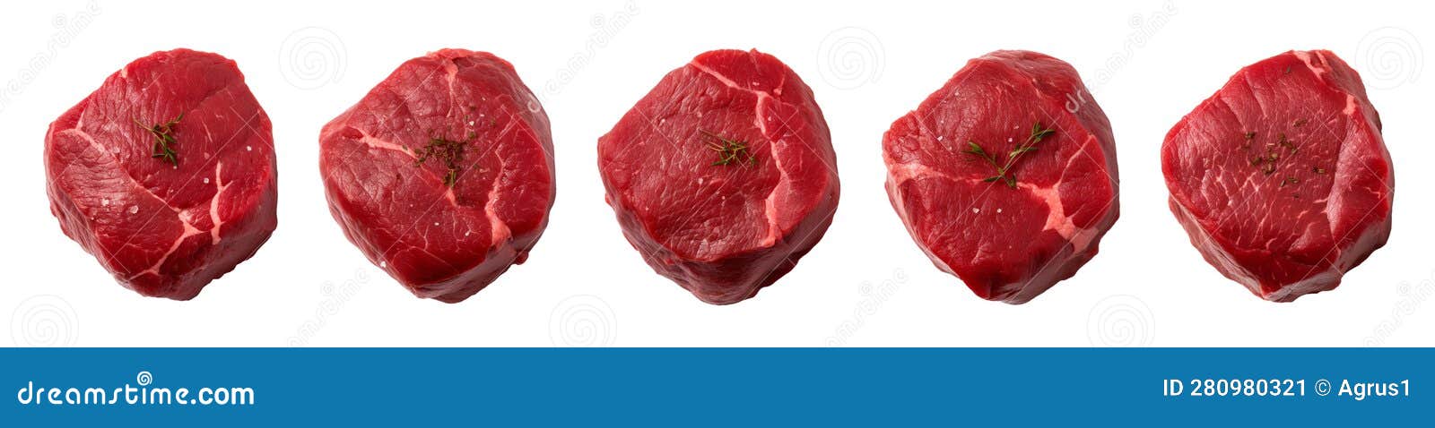 Set of Isolated Illustrations of Different Filet Mignon. Generative AI ...