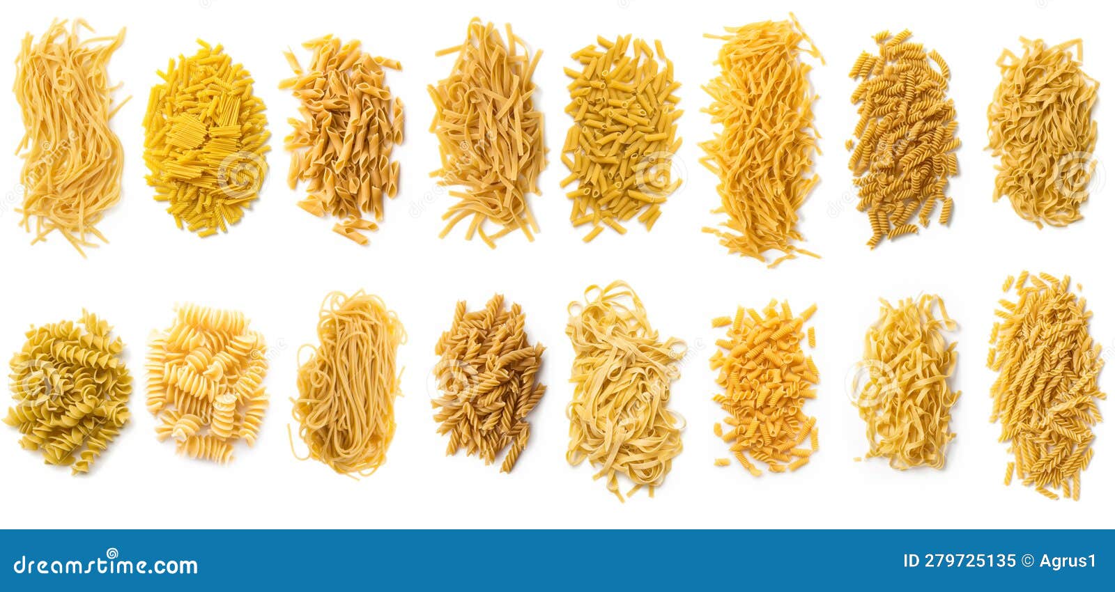 Set of Isolated Illustrations of Different Pasta. Generative AI Stock ...