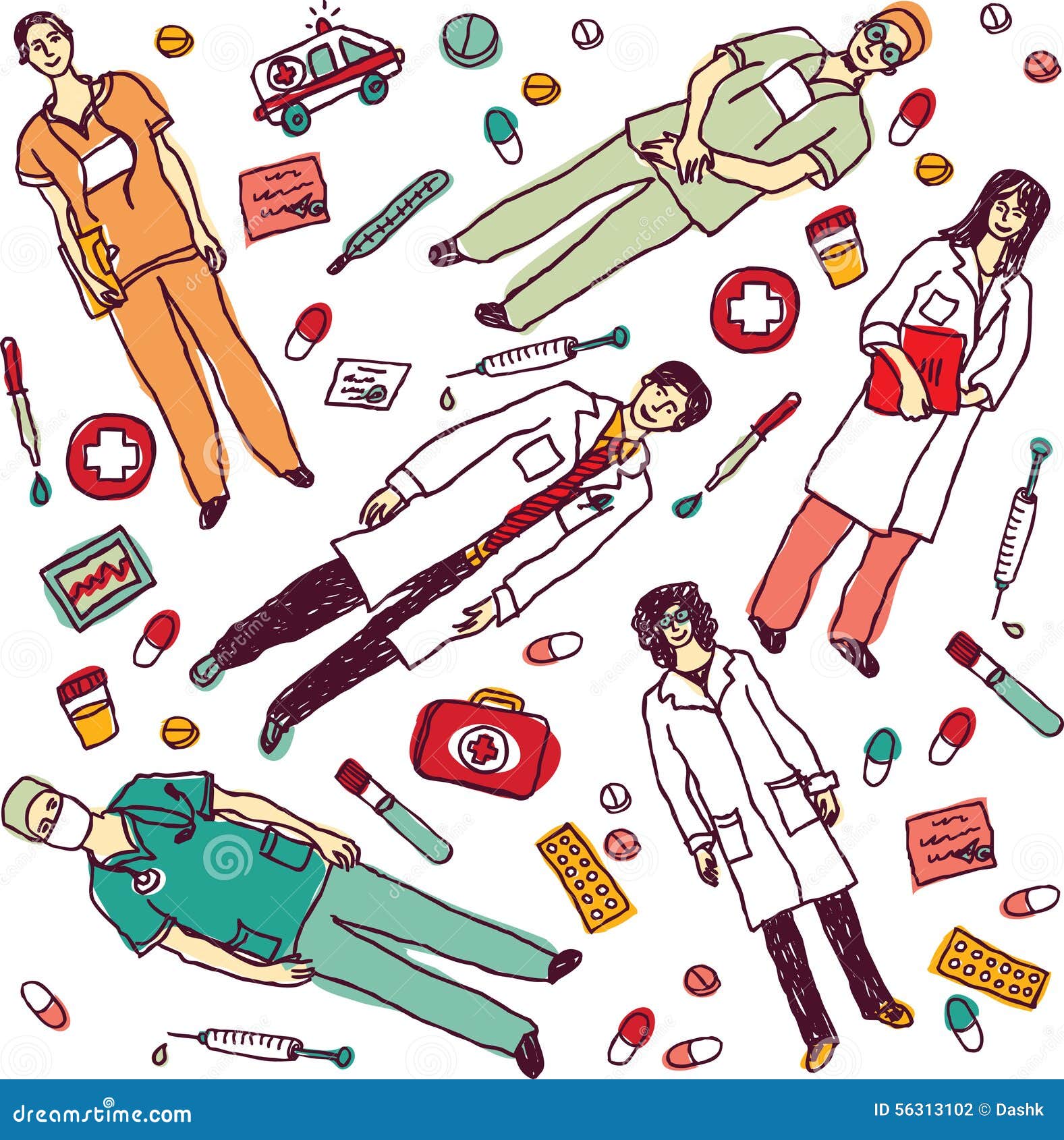 Medical Objects For Hospitals Or Sanatoriums, Vector Illustration ...