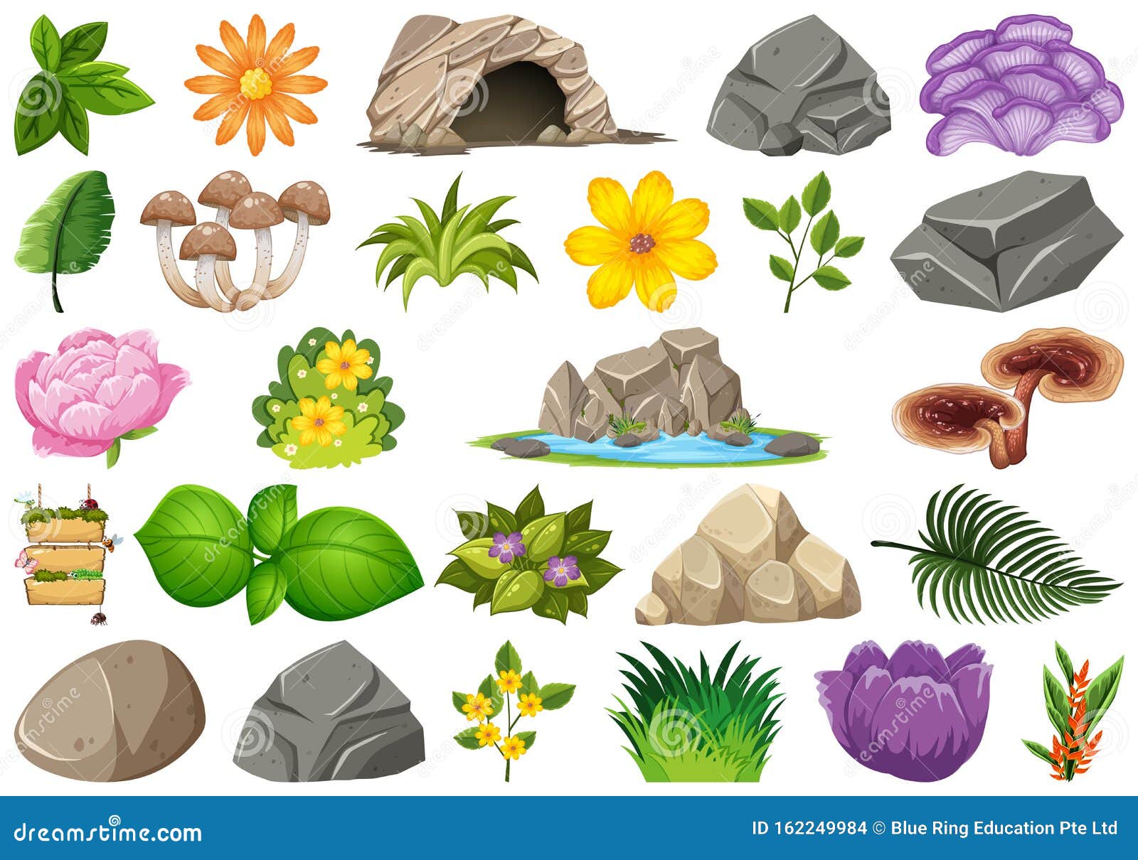 Set of Isolated Objects Theme - Nature Stock Illustration ...