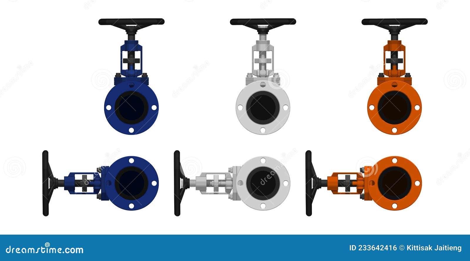 Set of Isolated Valve on White Background Stock Vector - Illustration ...