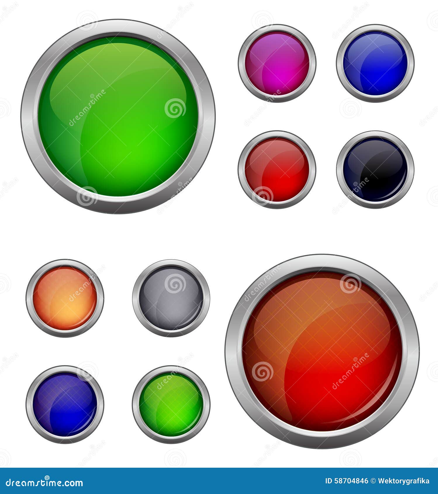 Set of Isolated Vector, Glossy Web Button. Beautiful Internet Button ...