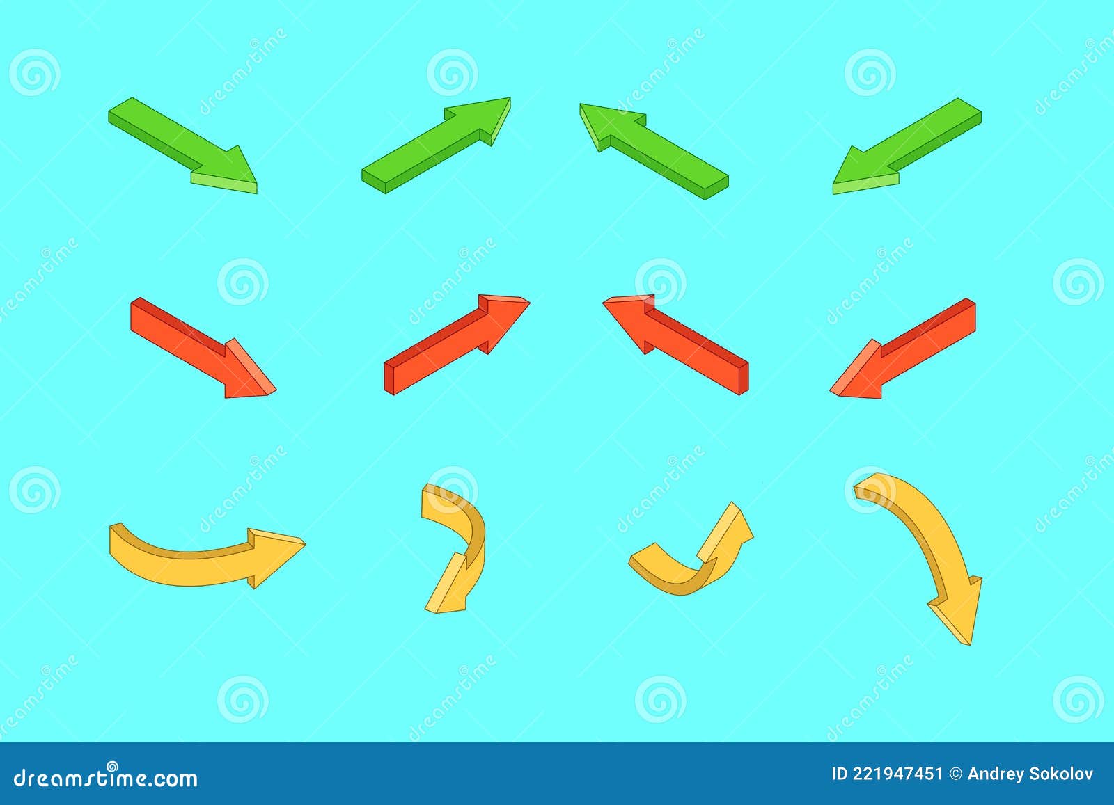 Isometric Arrows With Flowchart, Workflow Or Process Infographics. Next ...