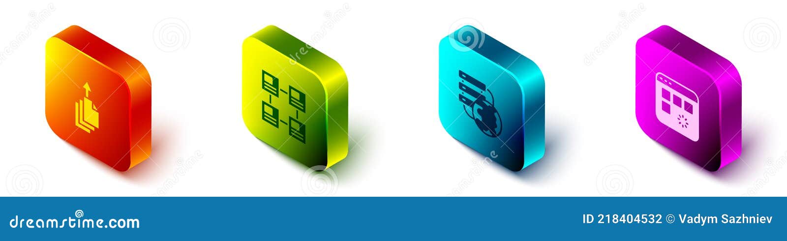 Set Isometric Data Export, Hierarchy Organogram Chart, Network Cloud Connection and Loading Data ...