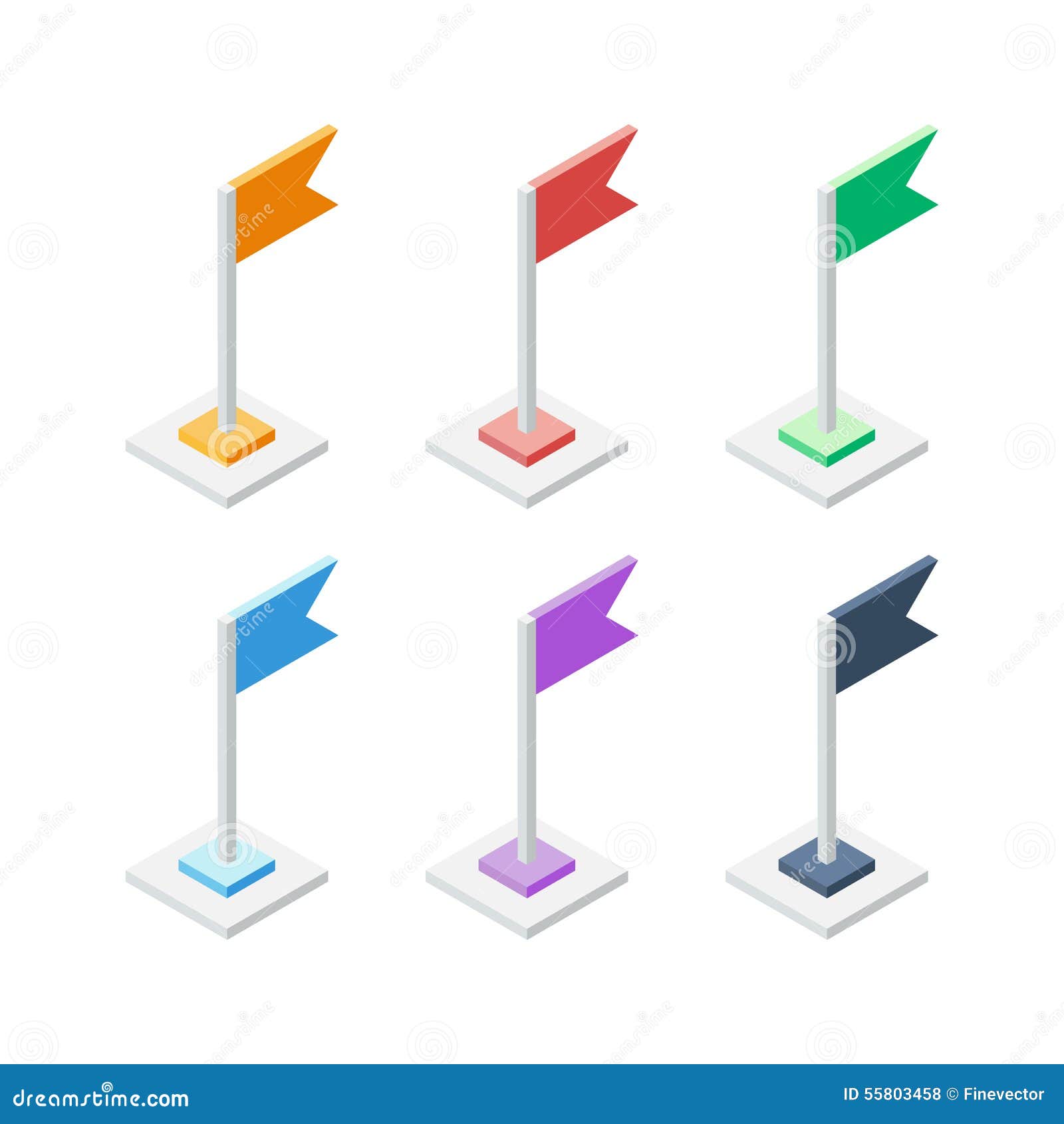 Isometric Flag Of American State Of Mississippi In Static Position And ...