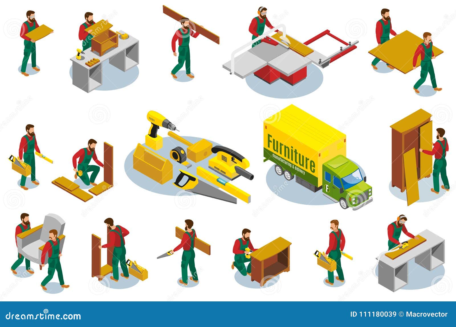 Furniture Makers Isometric Flowchart Cartoon Vector | CartoonDealer.com ... Furniture Makers Isometric Flowchart Cartoon Vector | CartoonDealer.com ...