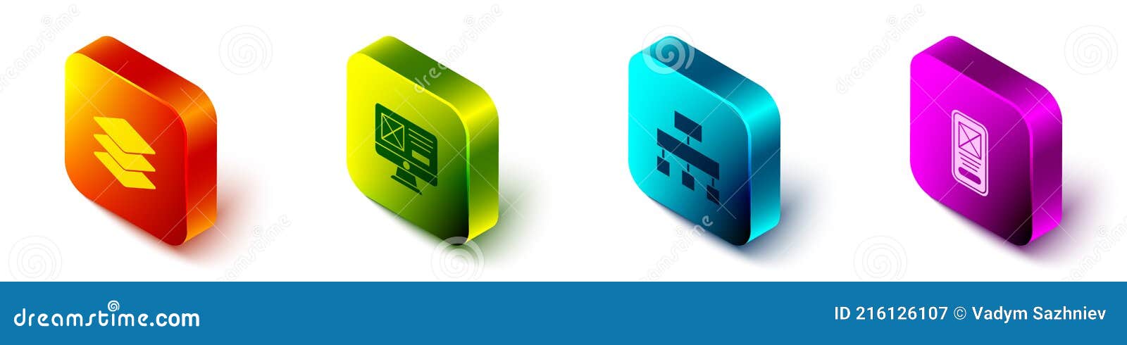 Isometric Layers And Steps Infographic Chart Cartoon Vector ...