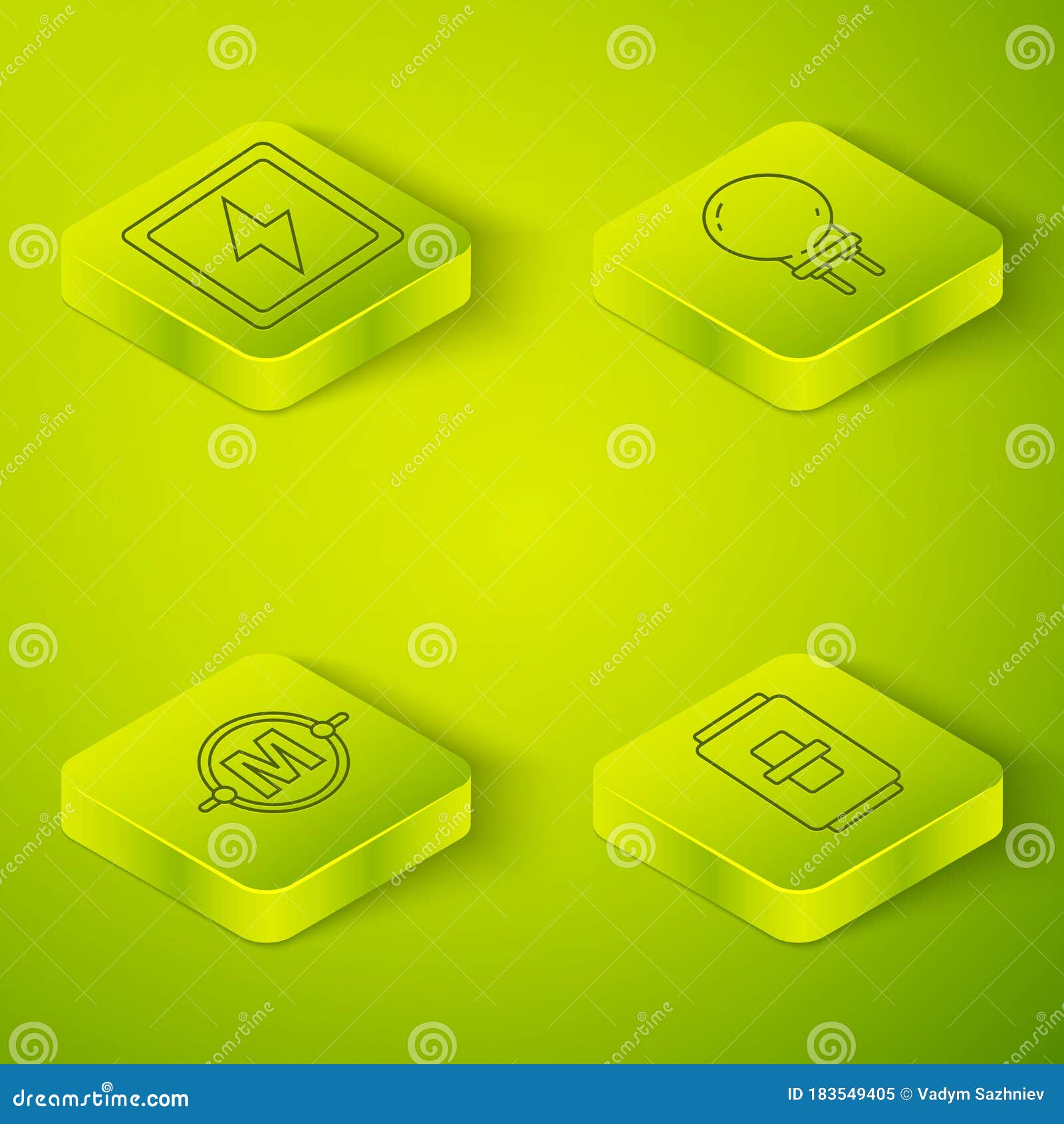 Set Isometric Light Emitting Diode, Electric Circuit Scheme, Electric ...