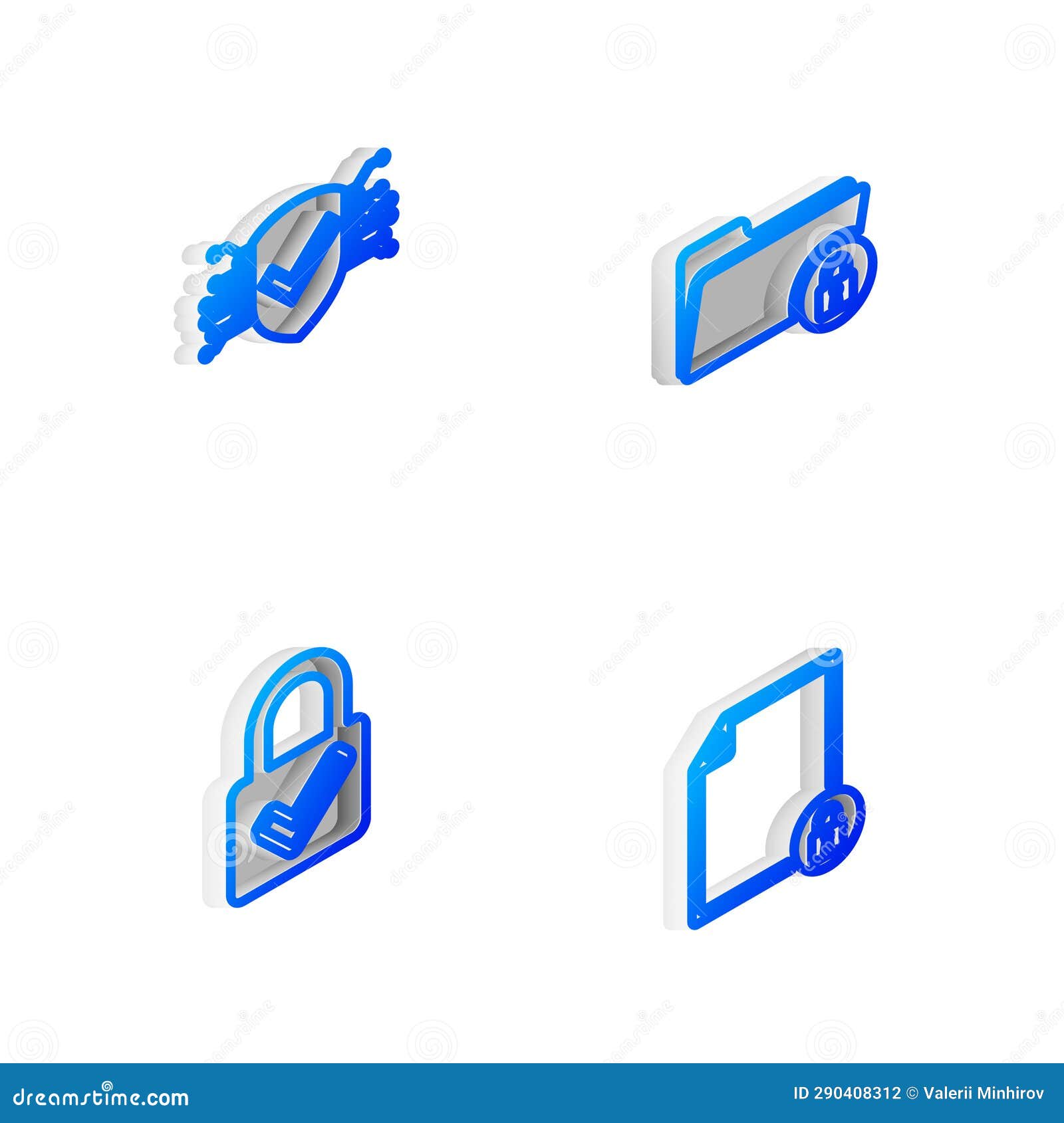 Set Isometric Line Folder and Lock, Cyber Security, Lock Check Mark and ... Set Isometric Line Folder and Lock, Cyber Security, Lock Check Mark and ...