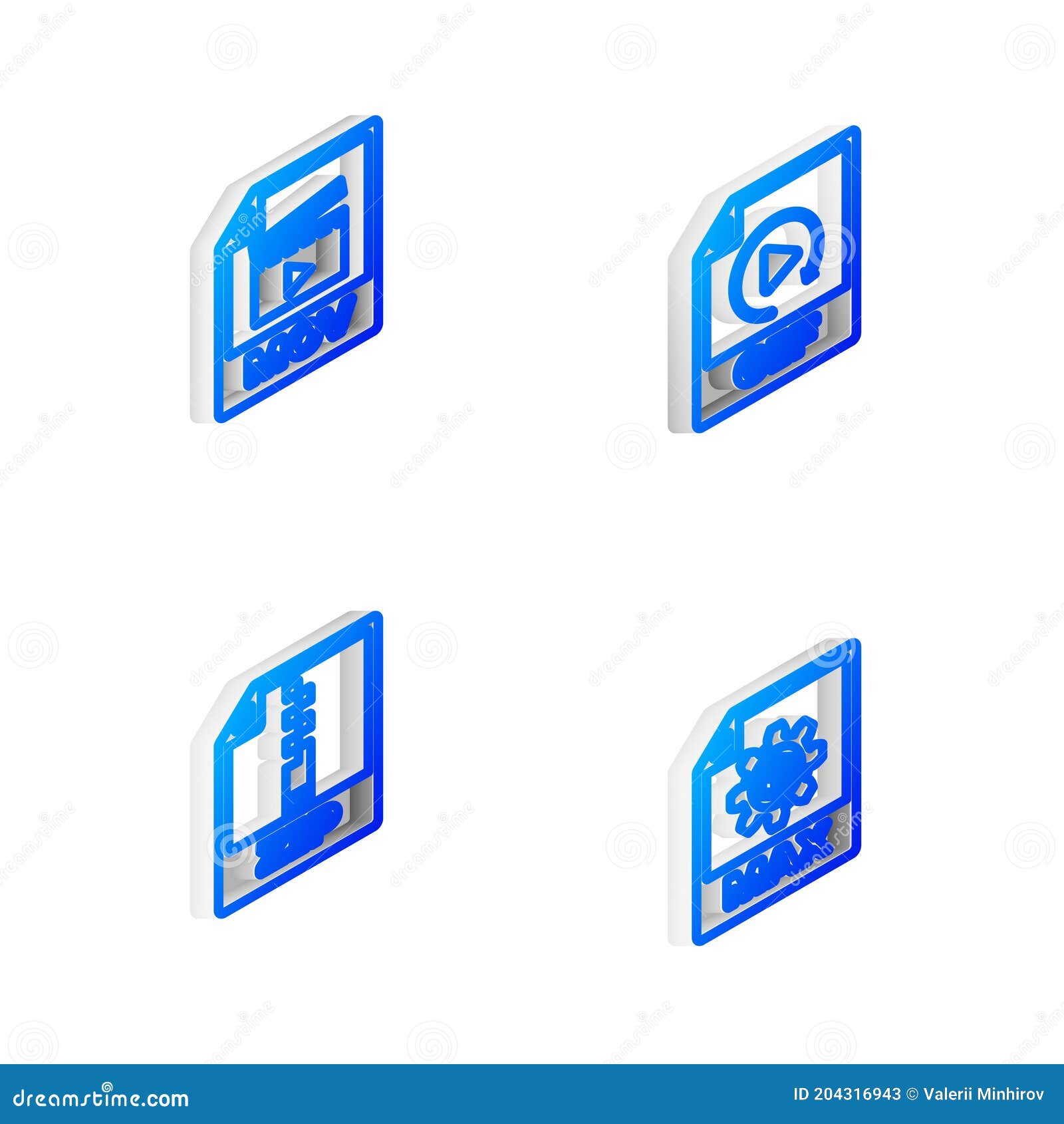 Set Isometric Line GIF File Document, MOV, ZIP and MAX Icon. Vector ... Set Isometric Line GIF File Document, MOV, ZIP and MAX Icon. Vector ...