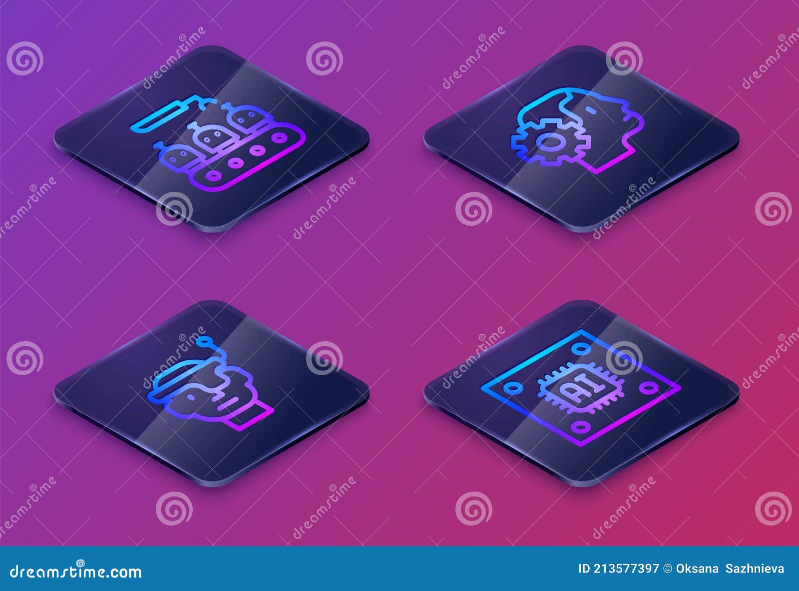 AI Robots, Hmi And Smart Industry Cartoon Vector | CartoonDealer.com ...