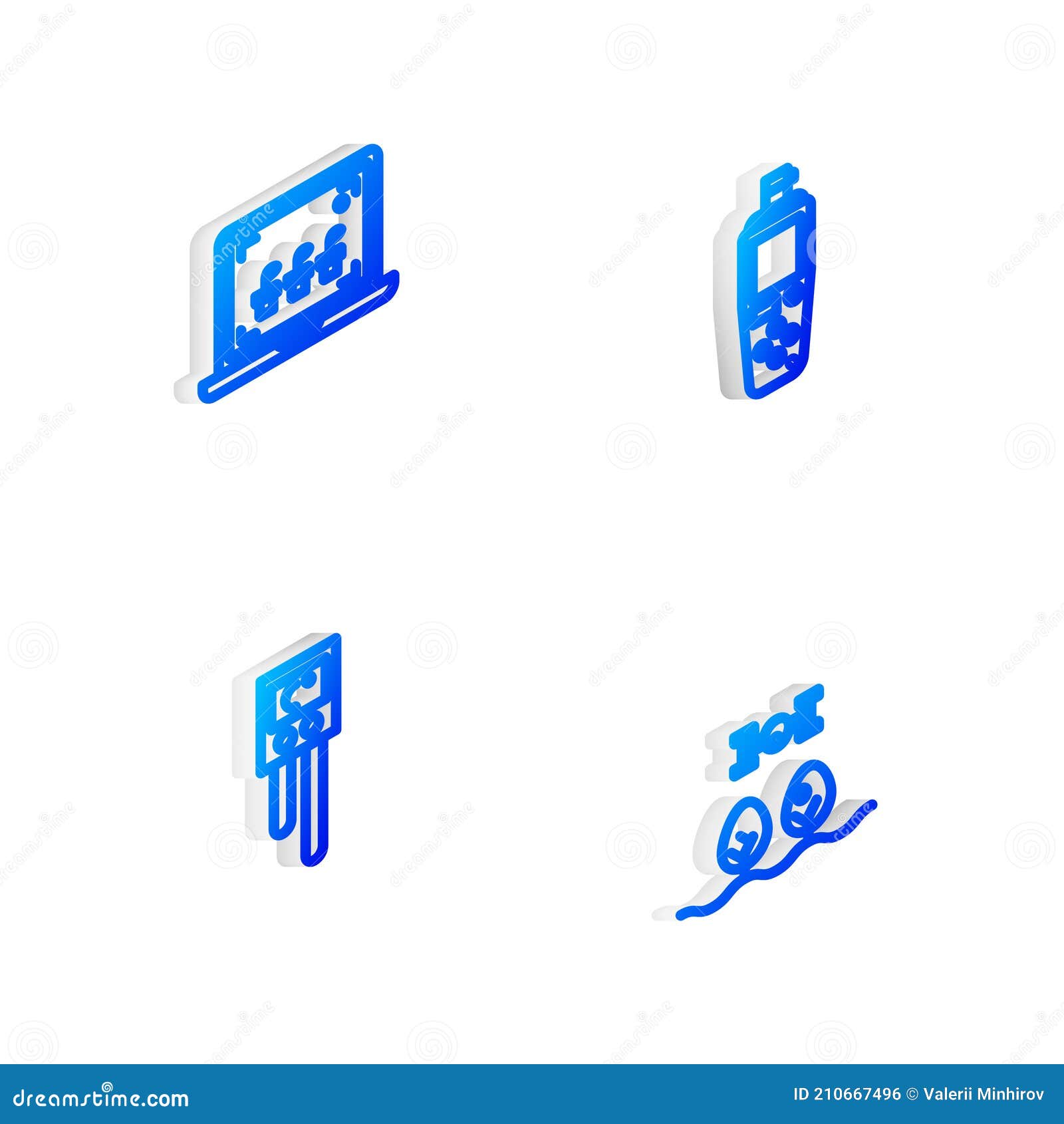 Set Isometric Line Portable Sensor, Smart Farming Technology ...