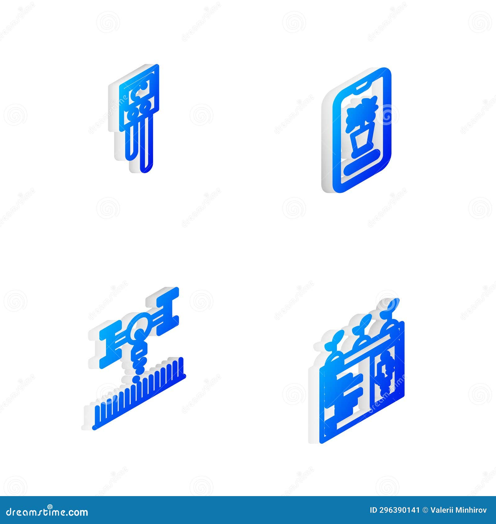 Set Isometric Line Smart Control Farming System, Temperature and ...