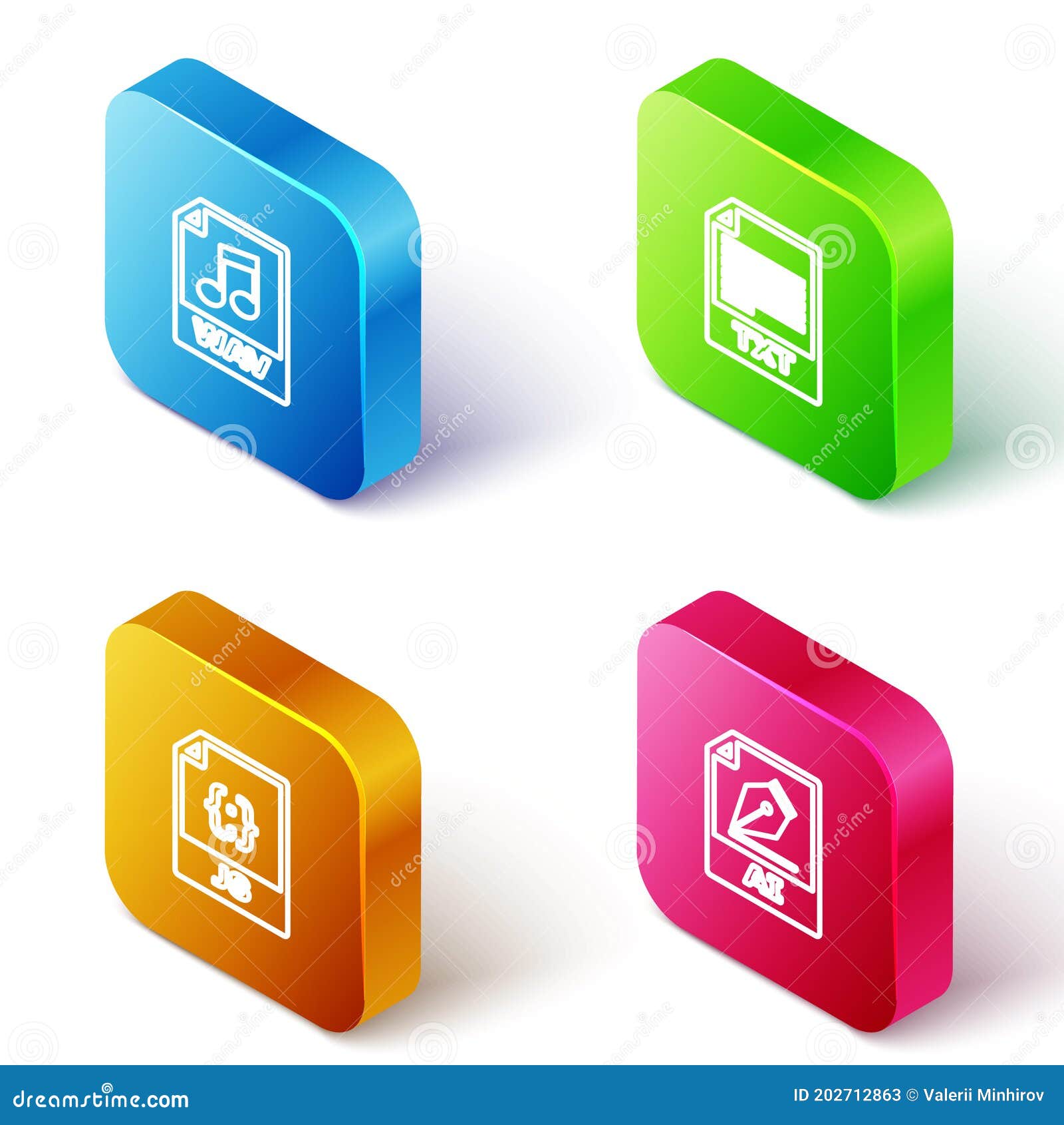 Set Isometric Line WAV File Document, TXT, JS and AI Icon. Vector Stock ... Set Isometric Line WAV File Document, TXT, JS and AI Icon. Vector Stock ...