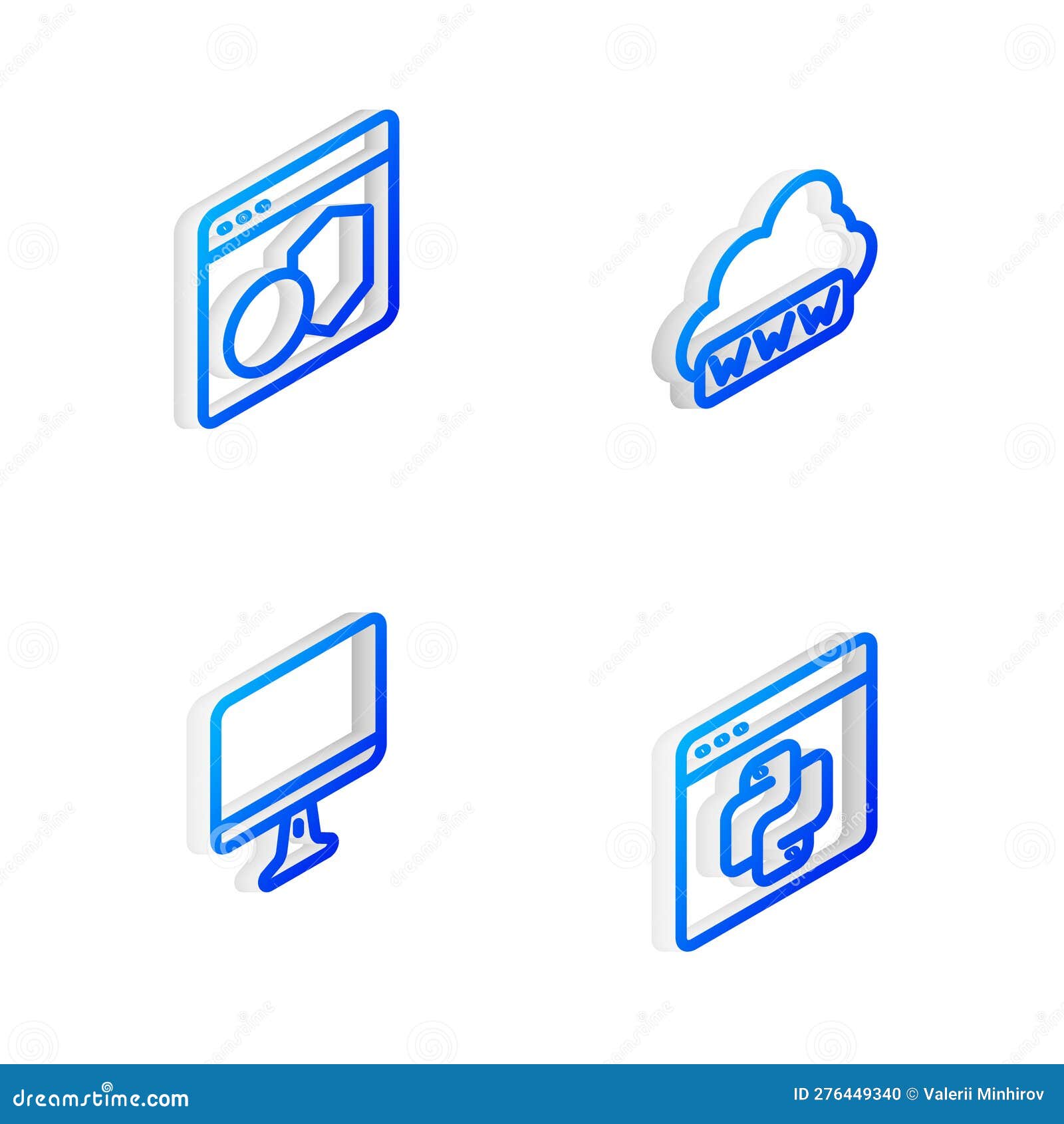 Set Isometric Line Web Development, Software, Computer Monitor Screen ... Set Isometric Line Web Development, Software, Computer Monitor Screen ...