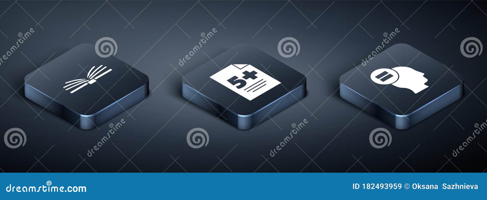 Set Isometric Open Book, Calculation and Test or Exam Sheet Icon Stock ... Set Isometric Open Book, Calculation and Test or Exam Sheet Icon Stock ...