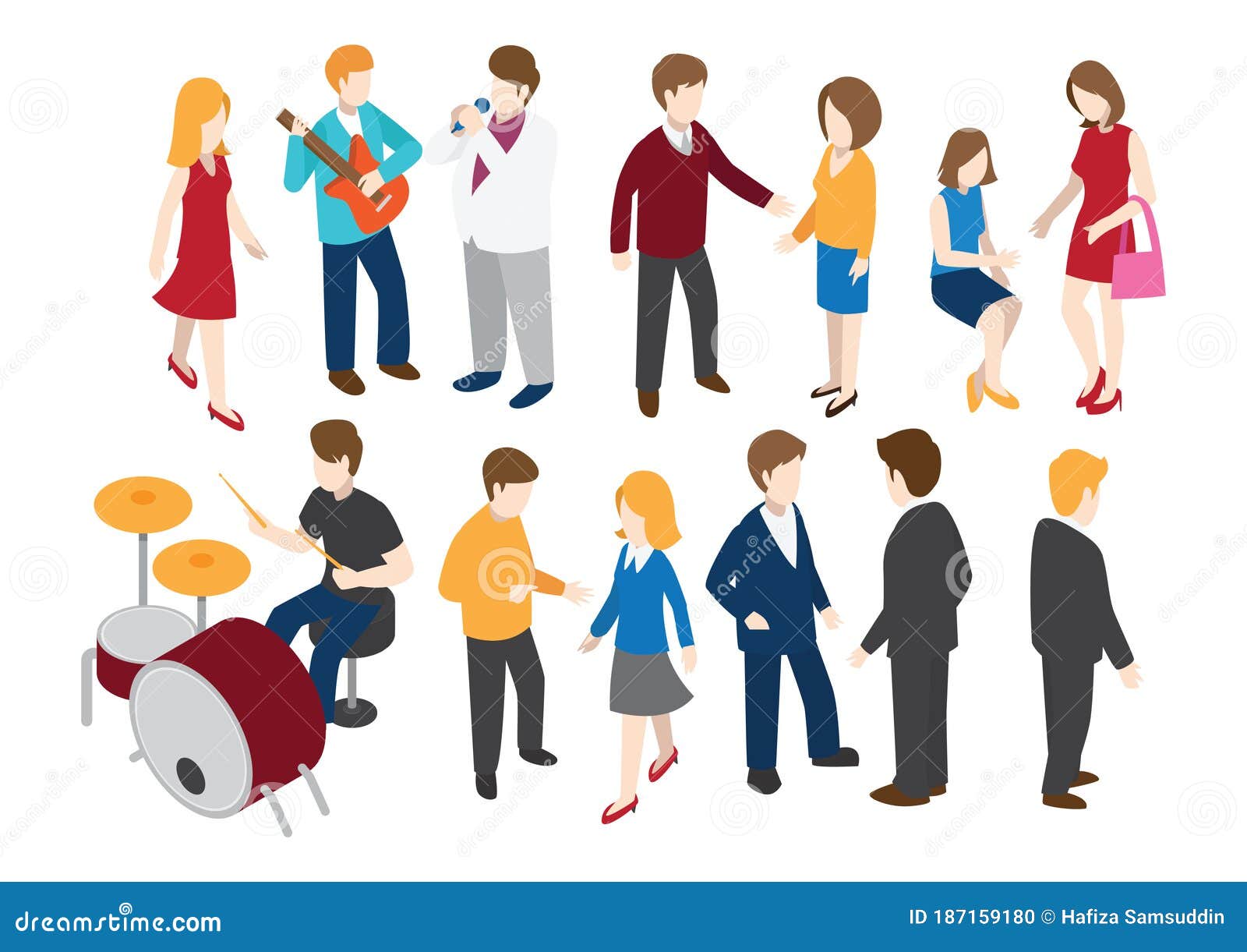 Set of Isometric People. Vector Illustration Decorative Design Stock ...