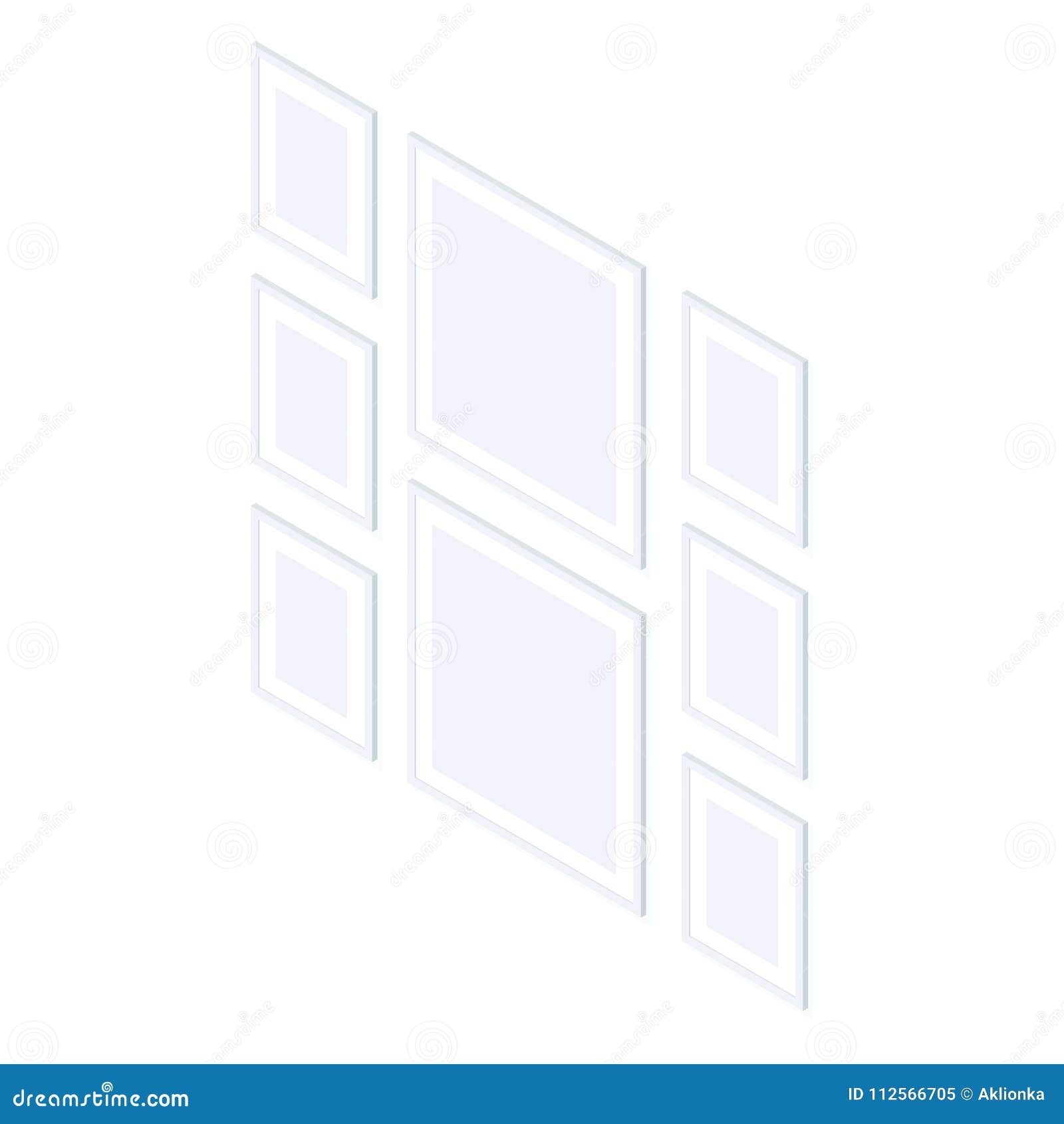 Set of Isometric Photo Frames. Stock Vector - Illustration of element ...