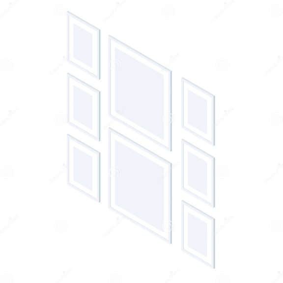 Set of Isometric Photo Frames. Stock Vector - Illustration of element ...