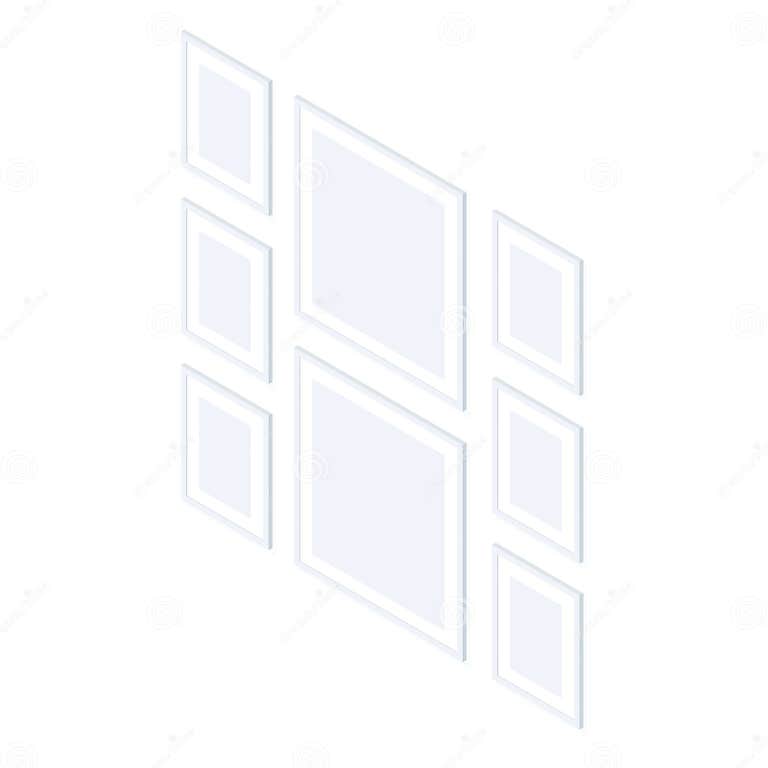 Set of Isometric Photo Frames. Stock Vector - Illustration of element ...