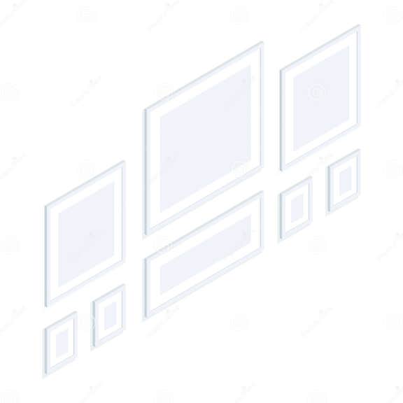 Set of Isometric Photo Frames. Stock Vector - Illustration of ...