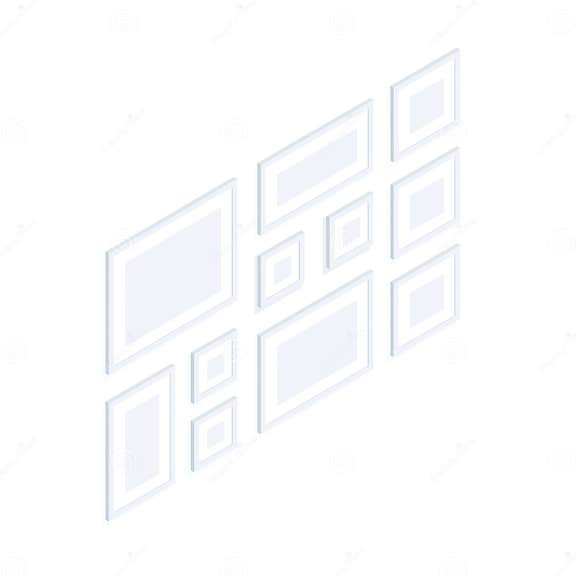Set of Isometric Photo Frames. Stock Vector - Illustration of isometric ...