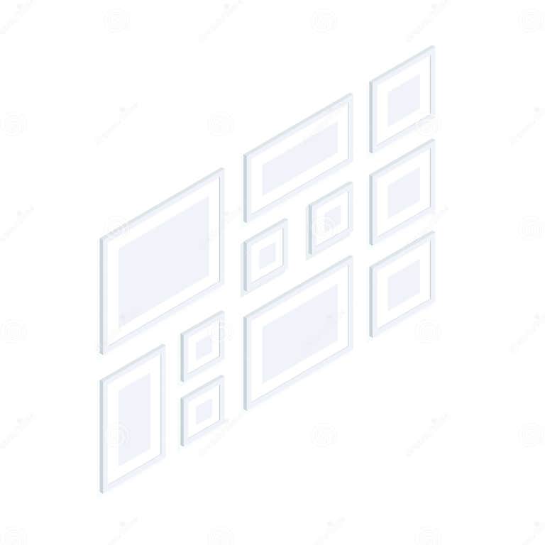 Set of Isometric Photo Frames. Stock Vector - Illustration of isometric ...