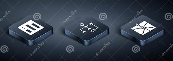 Set Isometric Pie Chart Infographic, Intersection Point and Hierarchy ...
