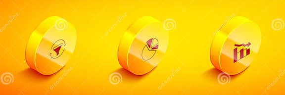 Set Isometric Sales Funnel with Chart, Pie Infographic and Financial ...