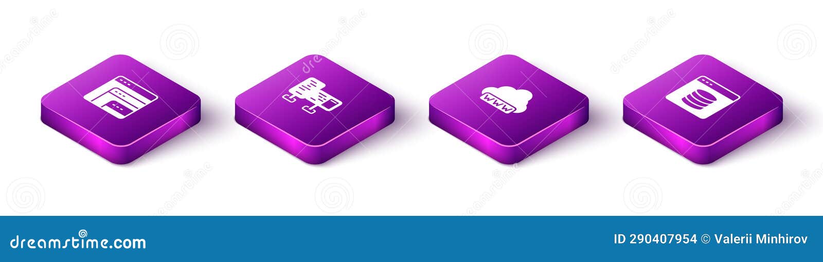 Set Isometric Software Computer Monitor Screen Web Development And 3708