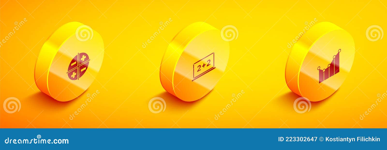 Set Isometric XYZ Coordinate System, Chalkboard and Graph, Schedule ...