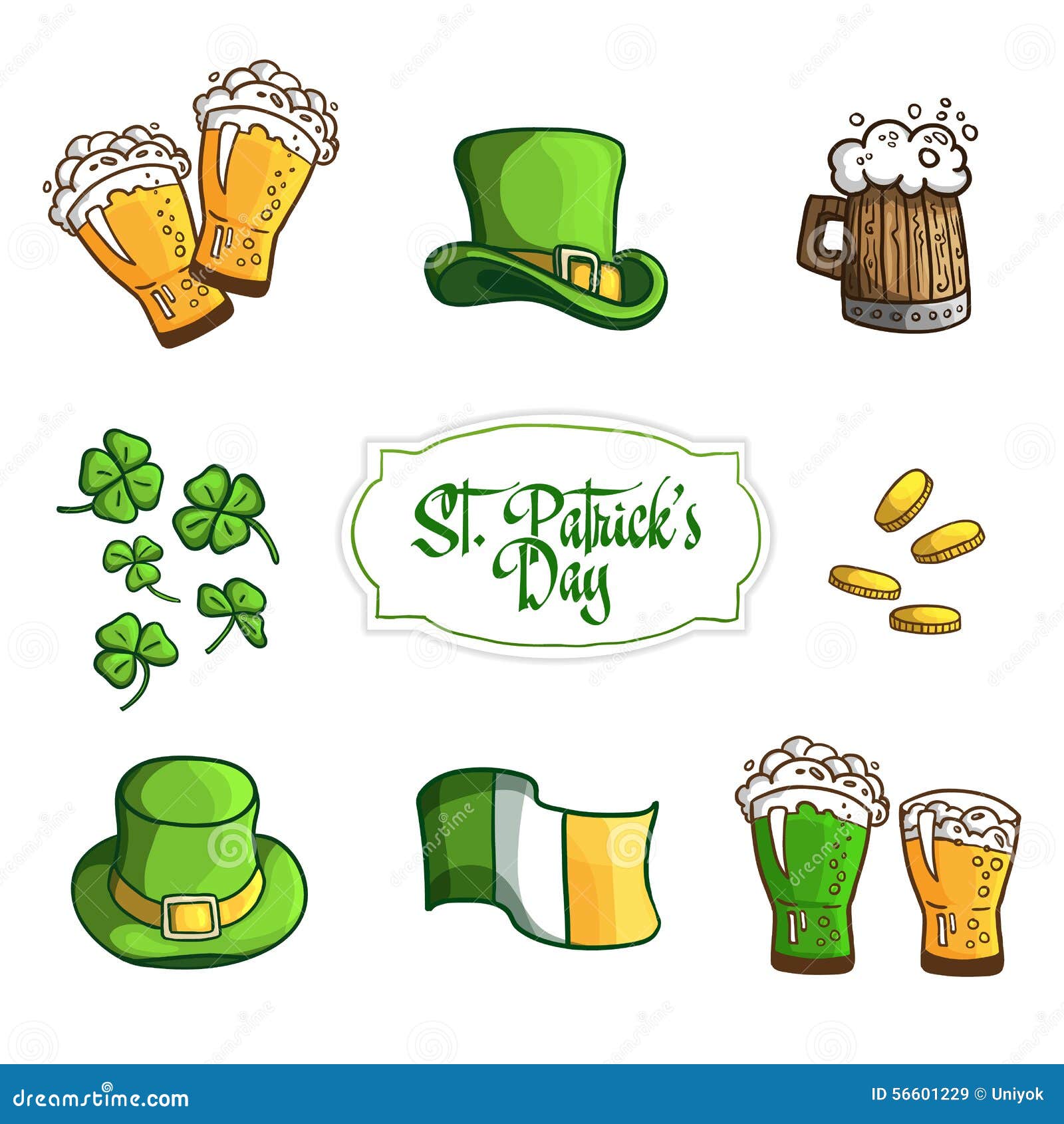 Set Items for Holiday St. Patrick S Day Stock Vector - Illustration of ...