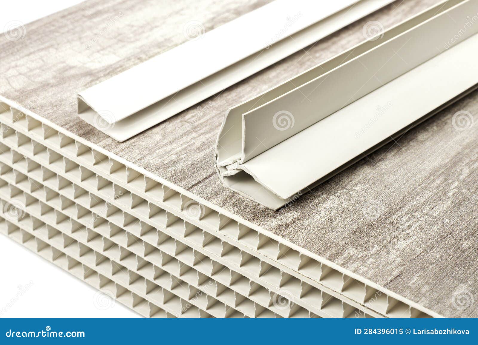 Set Of Items For PVC Ceiling Indoor Works. Assembly Adhesive Bottles ...