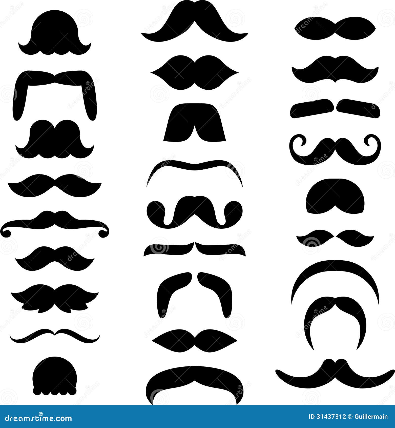 Mustaches Set For Man. Cartoon Vector | CartoonDealer.com #22773209