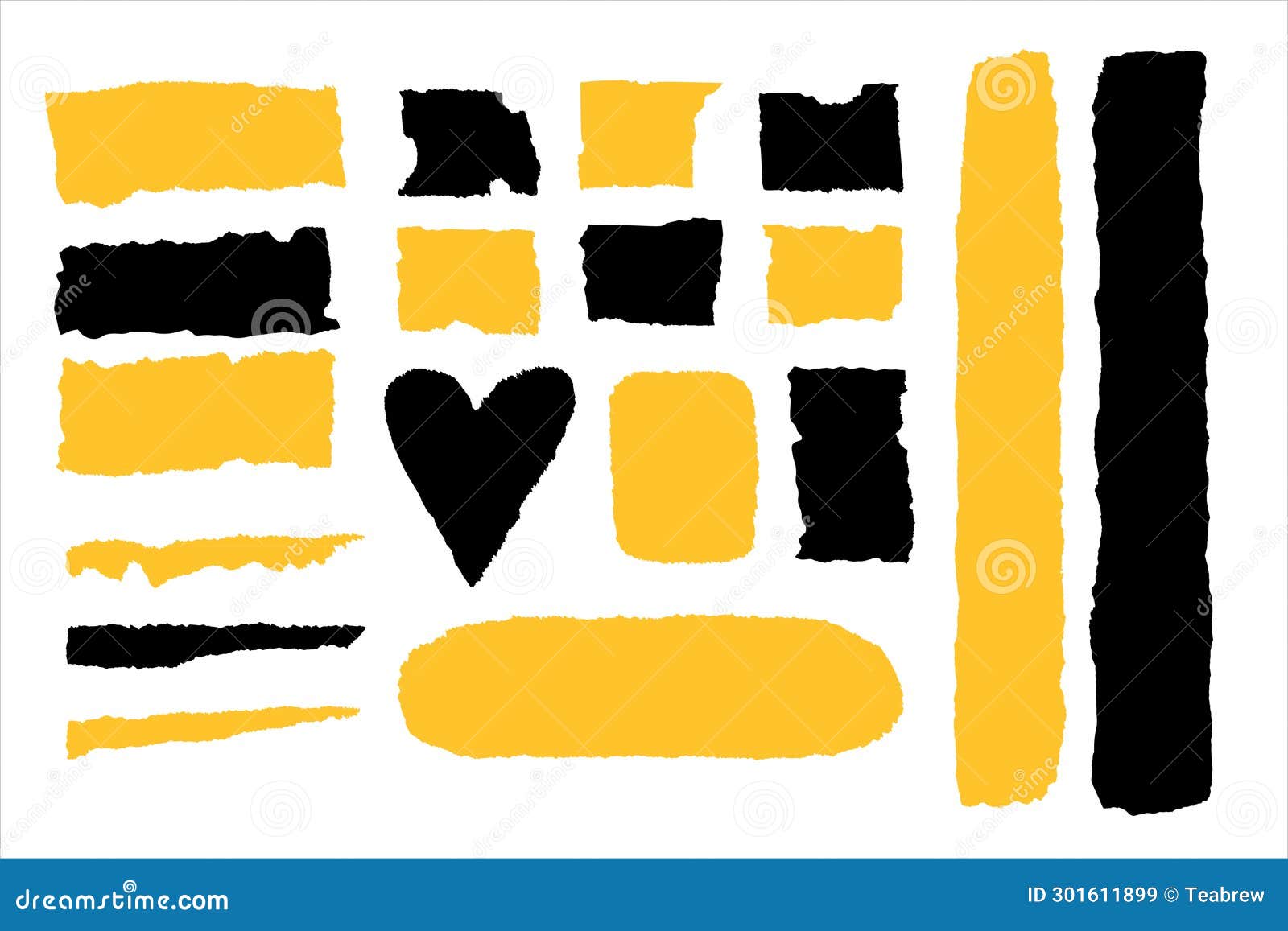 Set of Jagged Design Elements. Vector Illustration. Stock Vector ...